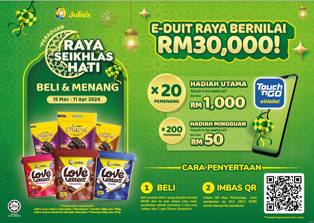 Peraduan “Raya Seiklas Hati” Beli Dan Menang – Julie's