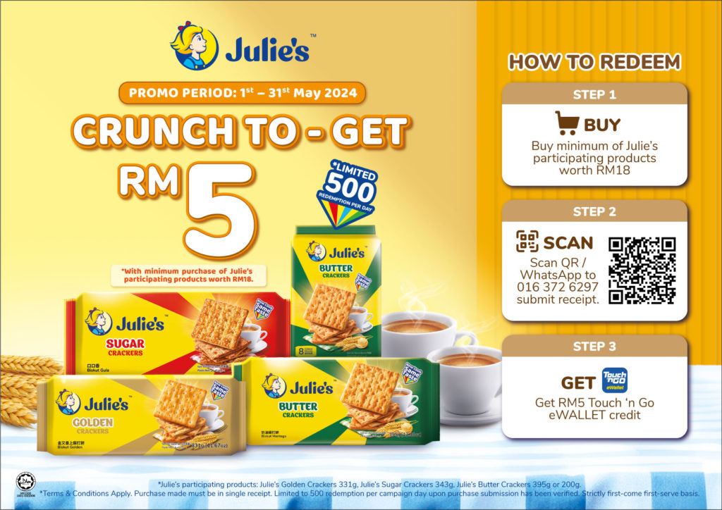 Penebusan Julie’s CRUNCH TO-GET – Julie's